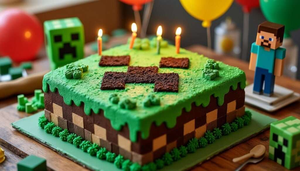 Gâteau Minecraft facile : la recette fun pour un anniversaire au top