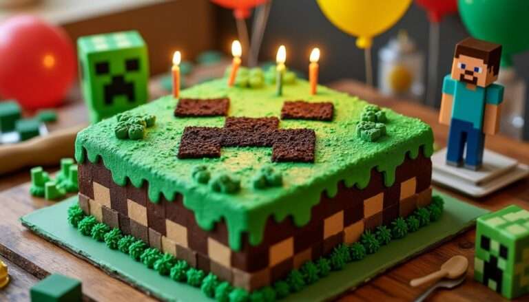 Gâteau Minecraft facile : la recette fun pour un anniversaire au top